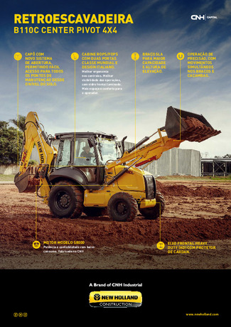 Retroescavadeira B110C | New Holland Construction | New Holland ...
