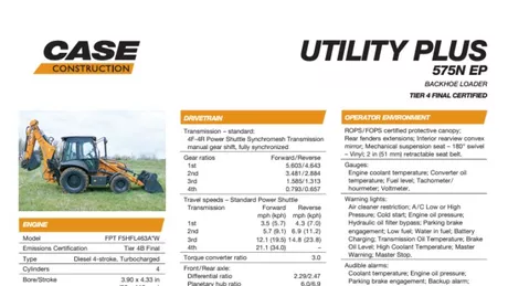 CASE Utility Plus Backhoe Loader | CASE