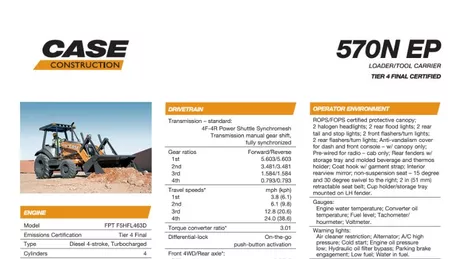 570N EP Tractor Loader | CASE