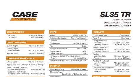 CASE SL35 TR Small Articulated Loader | CASE