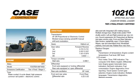CASE 1021G Enhanced Wheel Loader | CASE