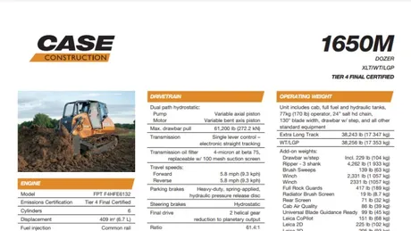 CASE 1650M Dozer | CASE