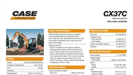 CASE CX37C Mini Excavator | CASE